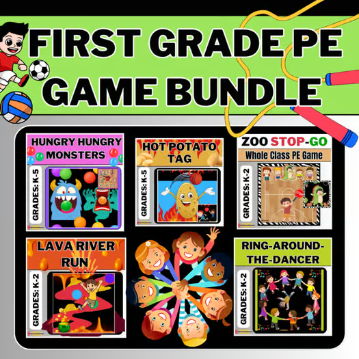 5 Easy and Fun PE Gym Games for First Grade - Love 2 Teach and Learn