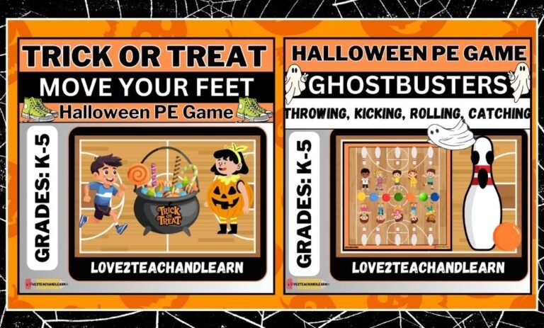 2 Easy and Fun Elementary Gym Halloween PE Games - Love 2 Teach and Learn