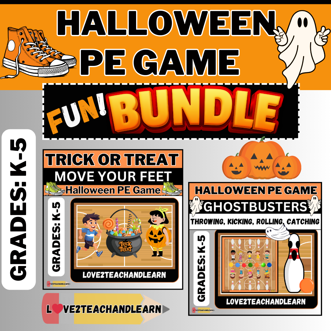 2 Easy and Fun Elementary Gym Halloween PE Games - Love 2 Teach and Learn