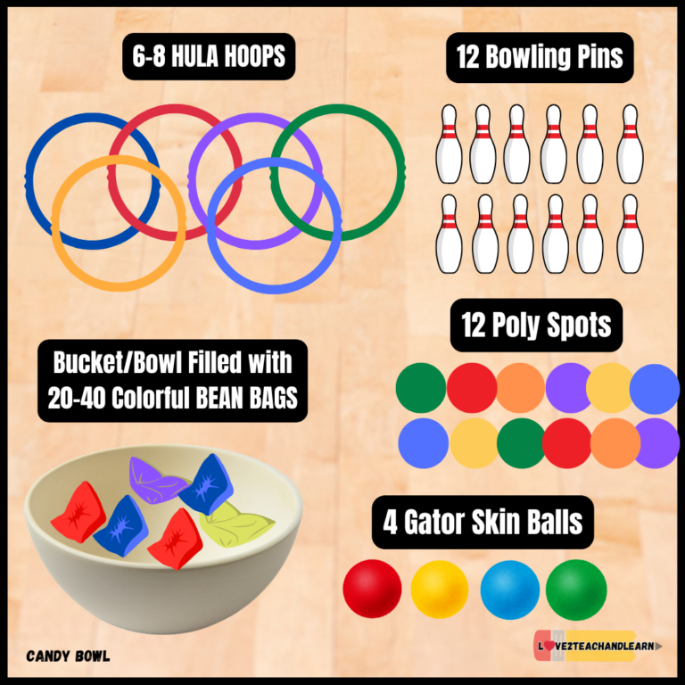 CANDY BOWL - Easy and Fun Underhand Rolling PE Game - Love 2 Teach and ...