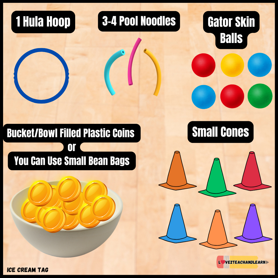 ICE CREAM TAG - Fun and Easy K-5 Elementary PE Game