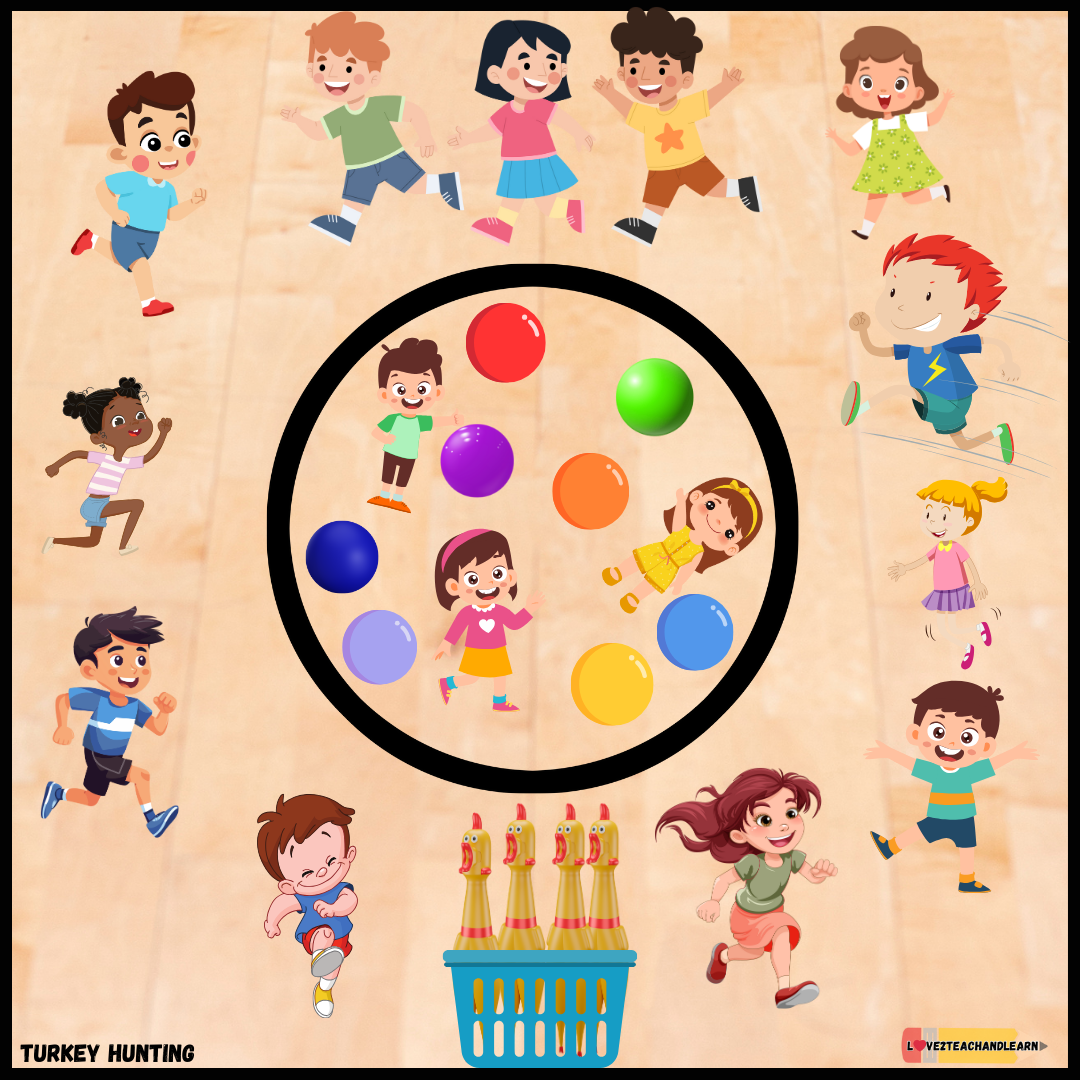 3 Turkey Themed Elementary Thanksgiving PE Games
