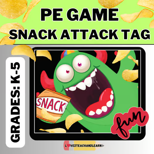 SNACK ATTACK TAG: Fun and Easy K-5 Elementary PE Game