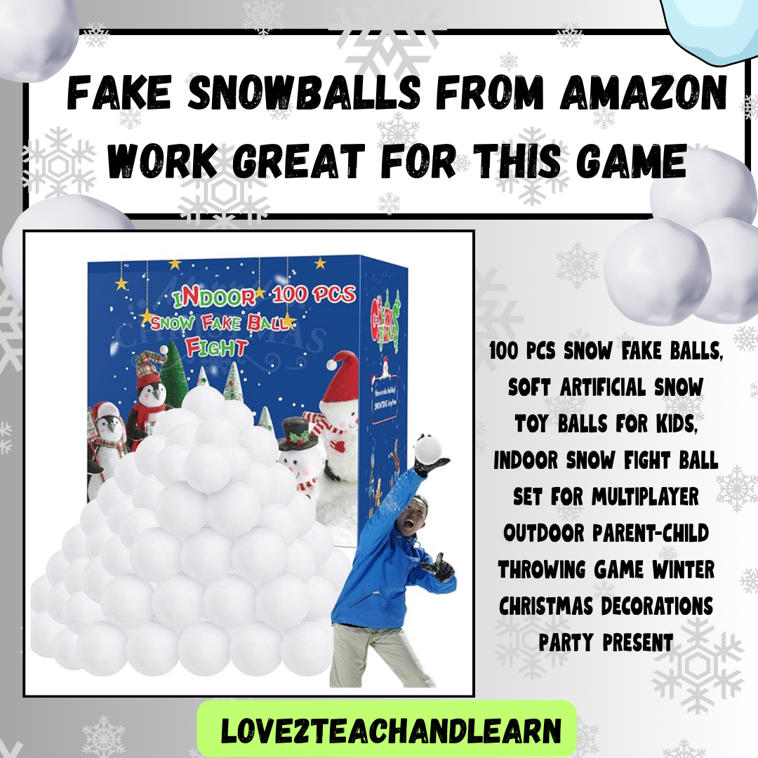 SNOWBALL ISLAND: Winter K-5 Elementary (Overhand Throwing) PE Game