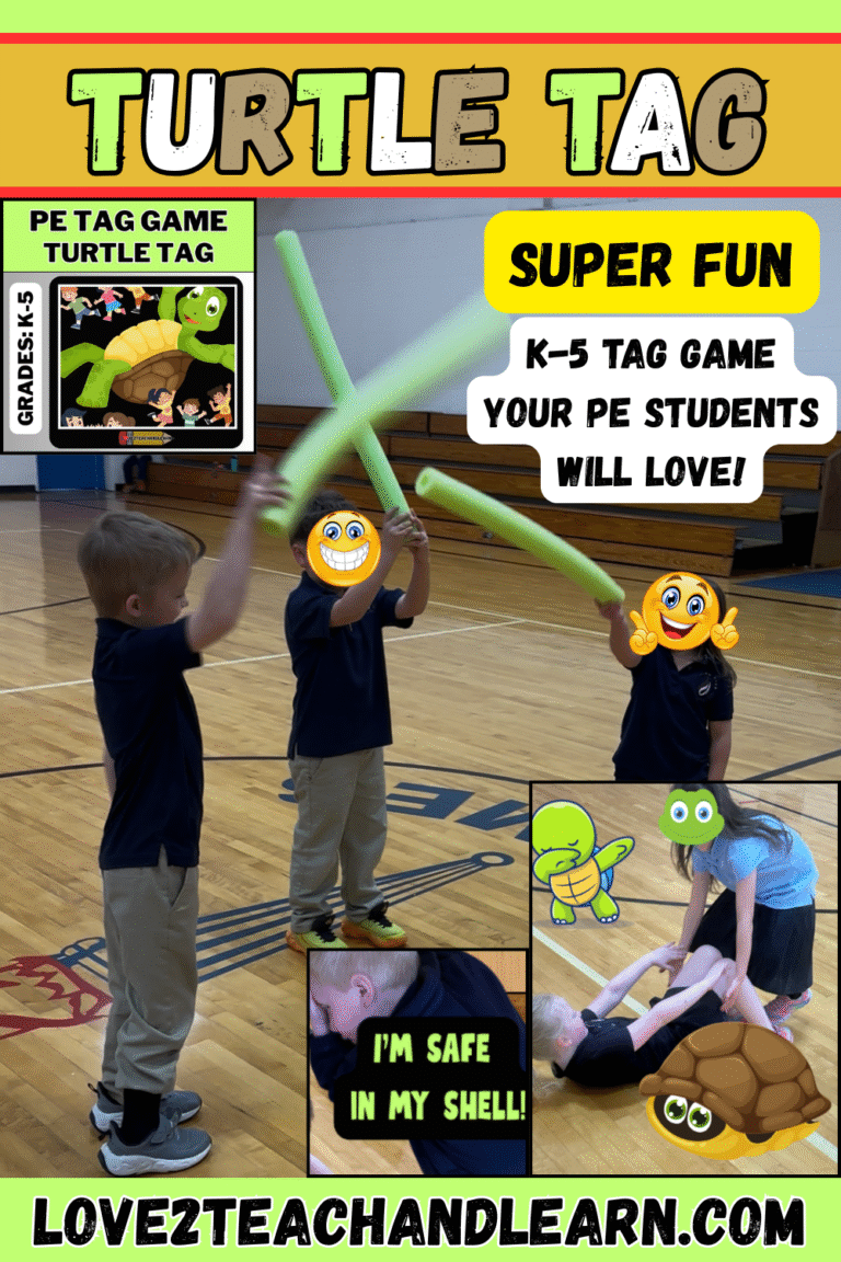 TURTLE TAG: Easy and Fun K-5 Elementary PE Game
