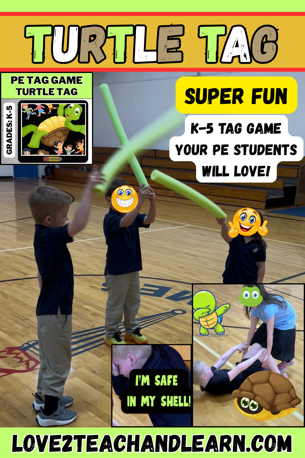 TURTLE TAG: Easy and Fun K-5 Elementary PE Game