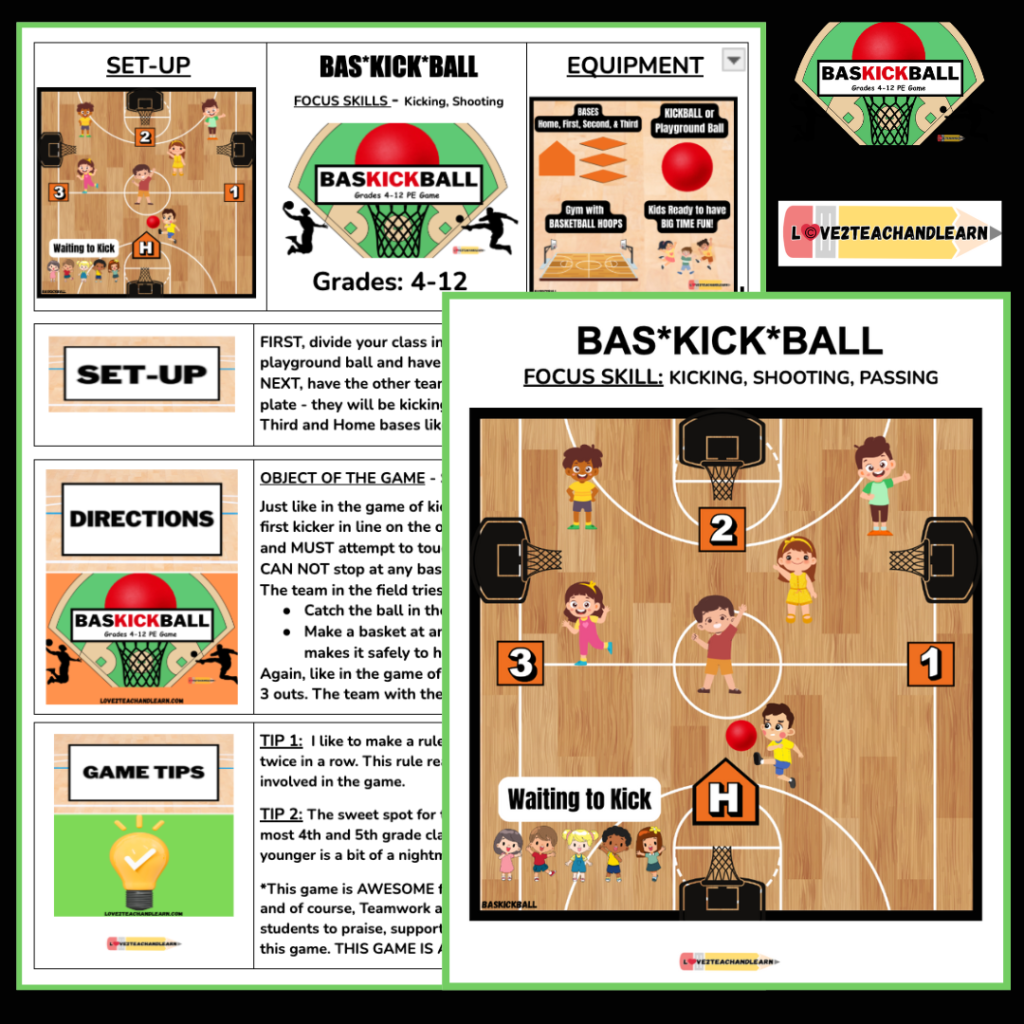 BasKICKBall: Fun Basketball Shooting and Kicking Game for PE