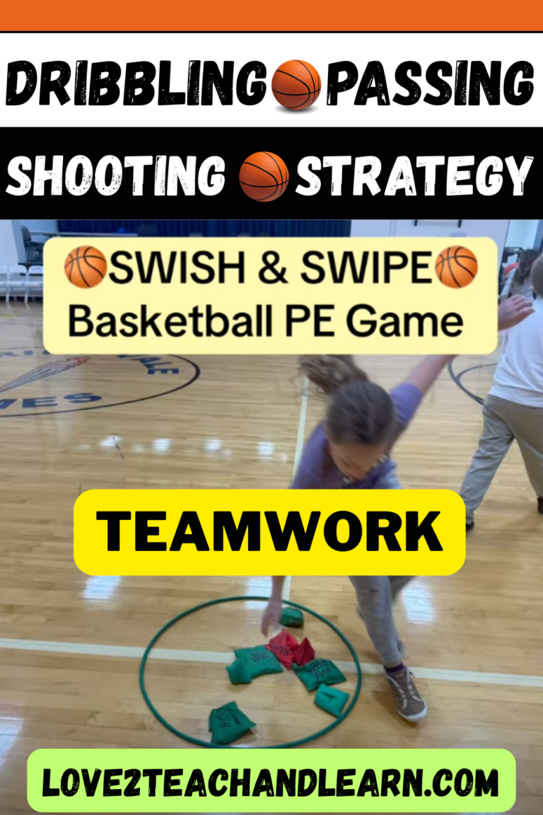 SWISH and SWIPE: Basketball Skills Team Game for PE Class