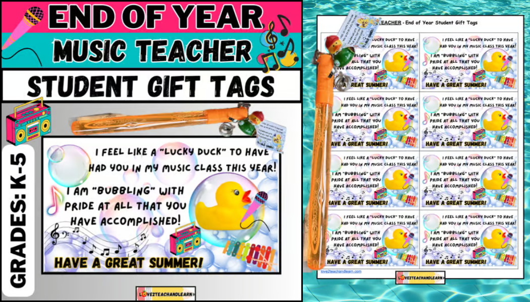 FREE Printable: End of Year Student Gift Tags + Gift Idea