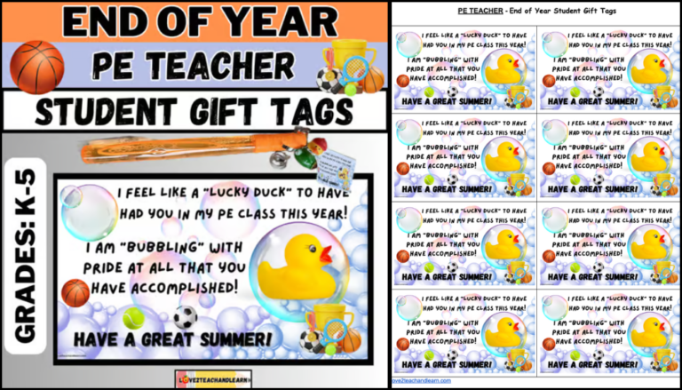 FREE Printable: End of Year Student Gift Tags + Gift Idea