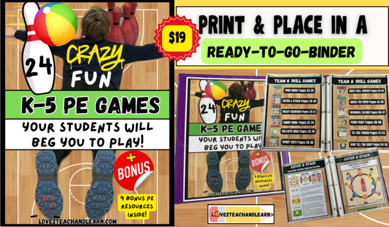 24 Crazy Fun K-5 PE Games Your Students Will Beg You to Play