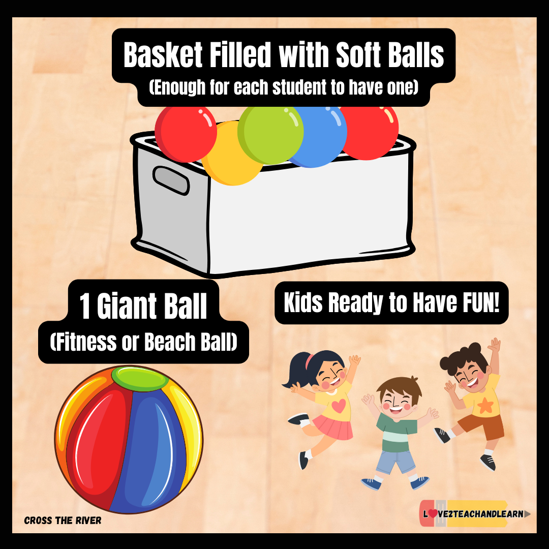 PE Lesson Plans: CROSS THE RIVER: K-5 (Icebreaker) Gym Game