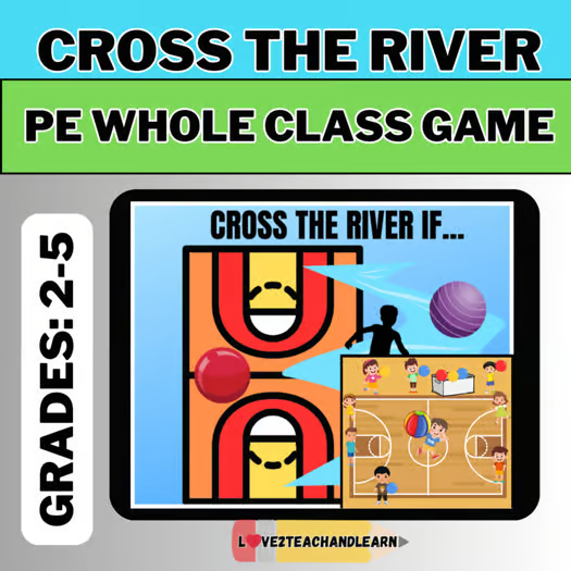 PE Lesson Plans: CROSS THE RIVER: K-5 (Icebreaker) Gym Game