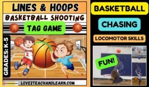 LINES and HOOPS TAG: K-5 Warm-Up Game for Gym Class