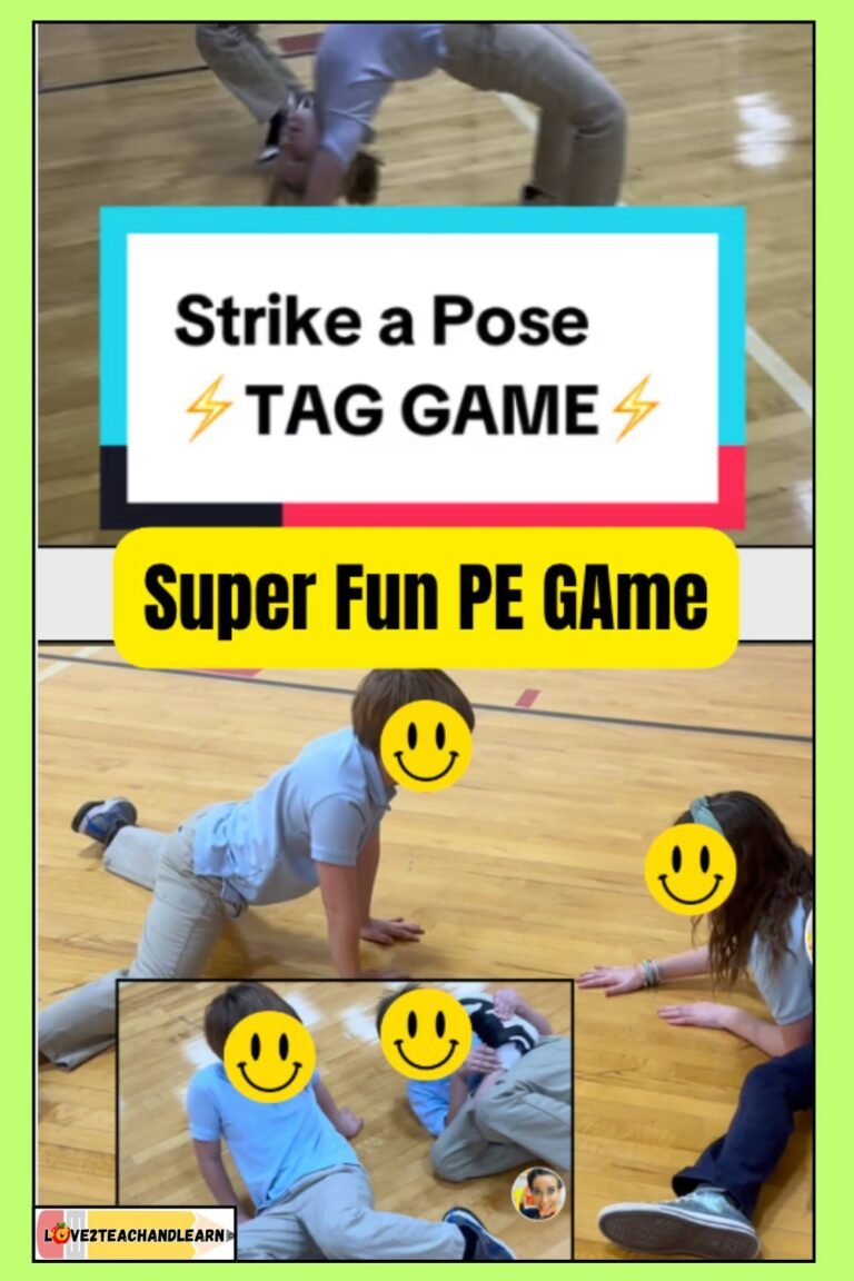 STRIKE A POSE TAG: K-5 PE Warm Game (Easy Sub Plan)