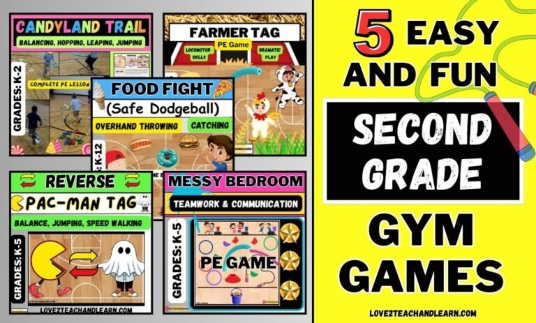 5 Easy and Fun PE Second Grade Gym Games