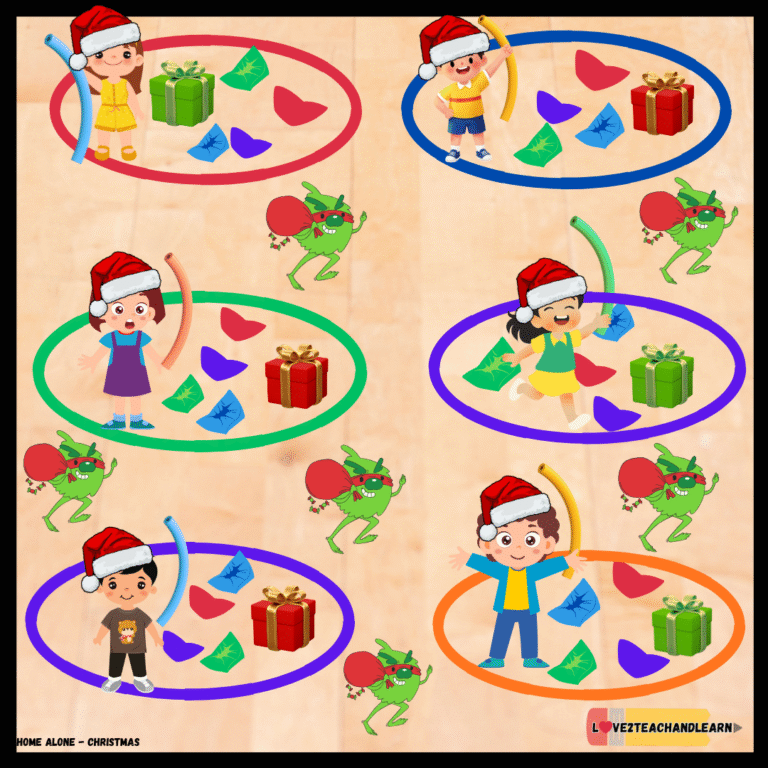 3 Fun Elementary (Tag, Relay, Team) Christmas PE Games