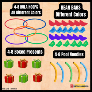 3 Fun Elementary (Tag, Relay, Team) Christmas PE Games