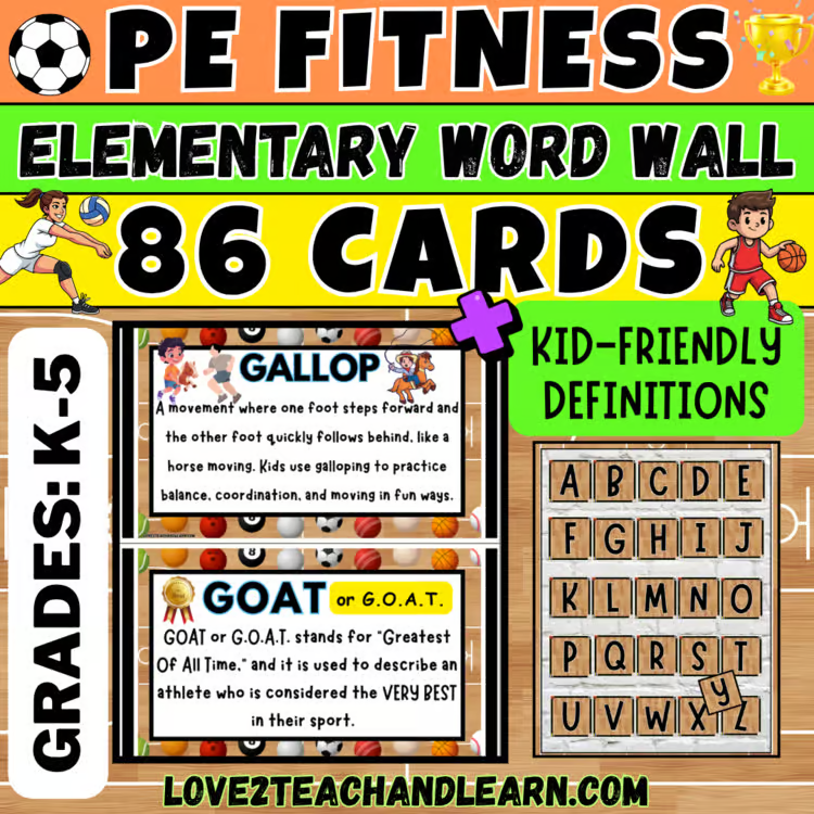 86 Kid-Friendly Fitness Vocabulary Words Defined (PE ABC's)
